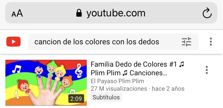 Letra De La Canción De La Familia De Los Dedos Familia